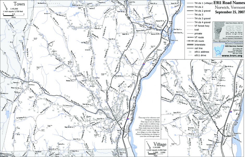 Town Highway Maps | Official Website of the Town of Norwich, Vermont